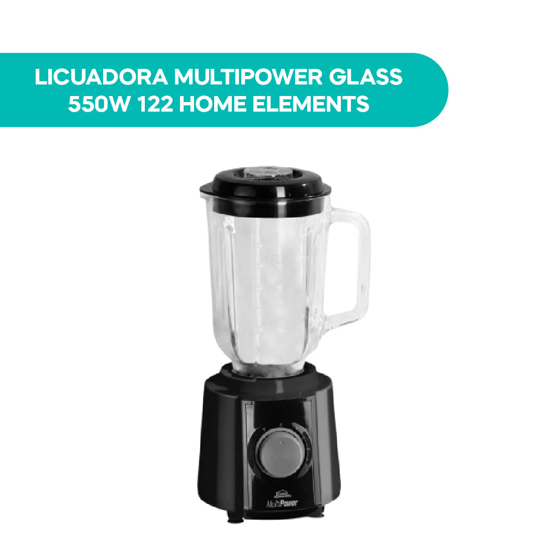 Licuadora Multipower Glass 550W 122 Home Elements – KOSTAMAR
